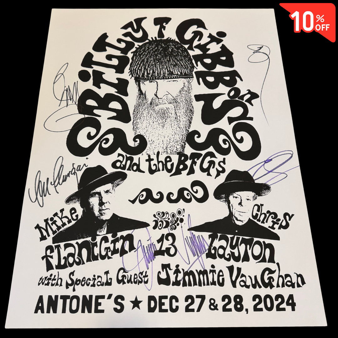 Billy F Gibbons LTD - SIGNED Poster - Billy F Gibbons & The BFG's with ...