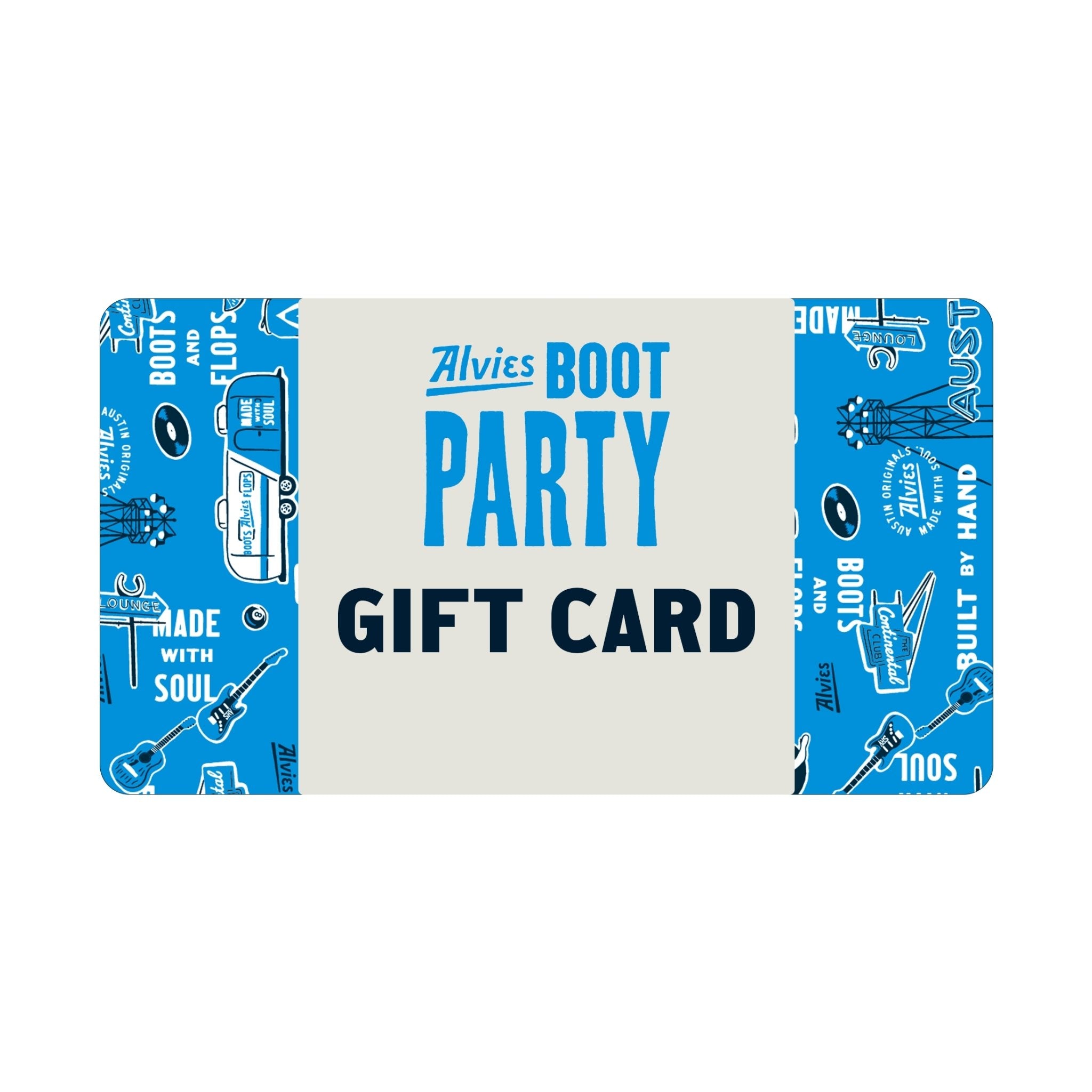 Boot Party Digital Gift Card – Alvies